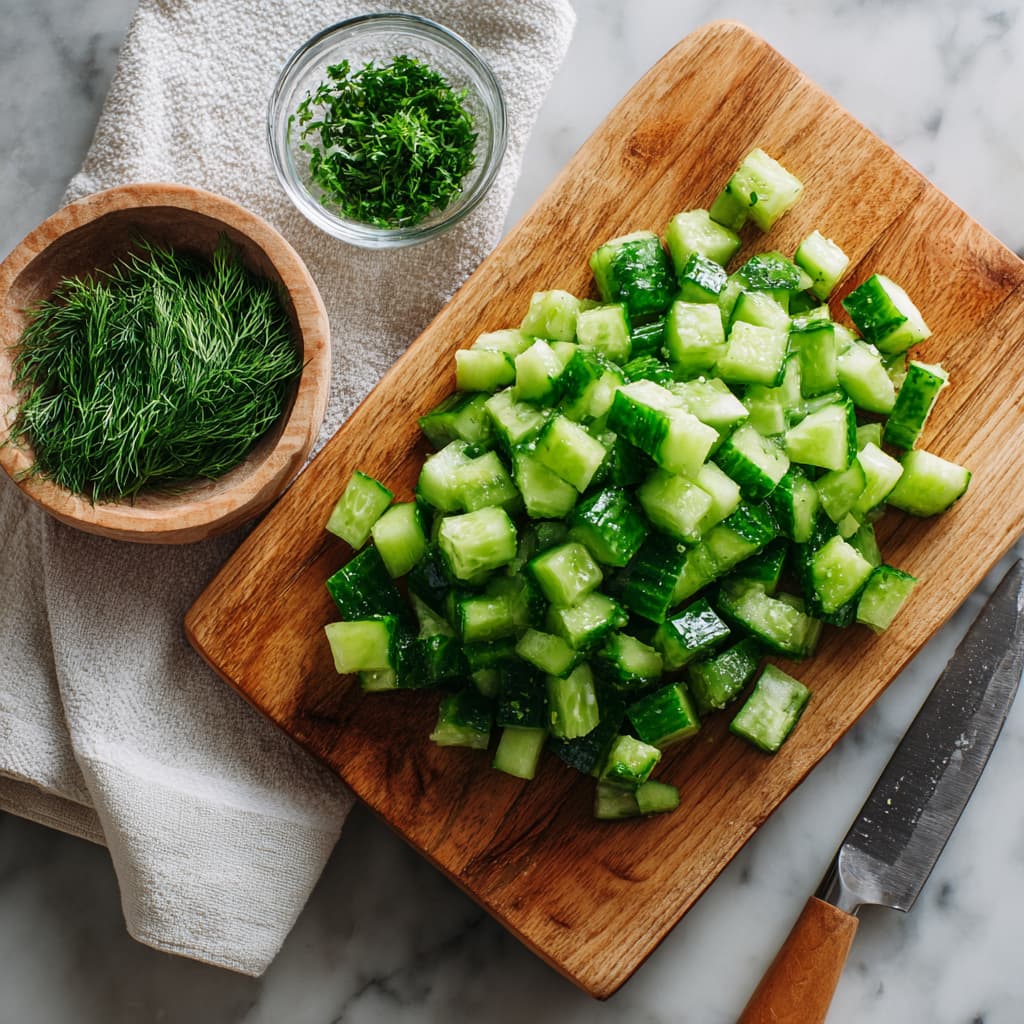 Cottage Cheese and Cucumber Salad Recipe - Fitness Food Chef