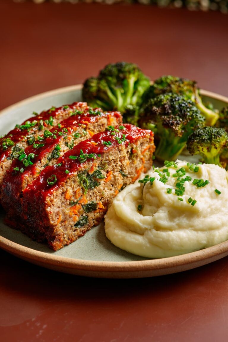 Healthy Meatloaf with Protein-Packed Mashed Potatoes - Fitness Food Chef