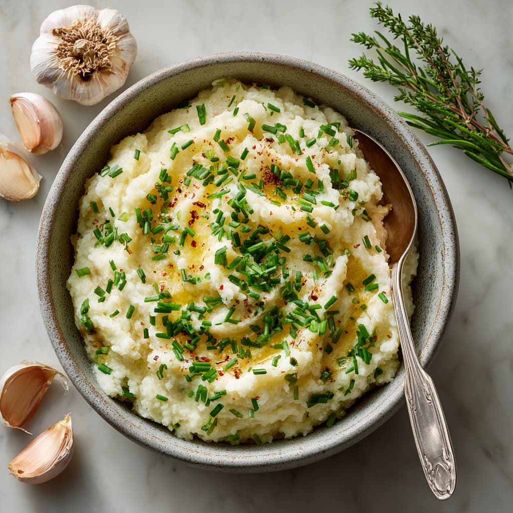 Healthy Cauliflower Mashed Potatoes - Fitness Food Chef