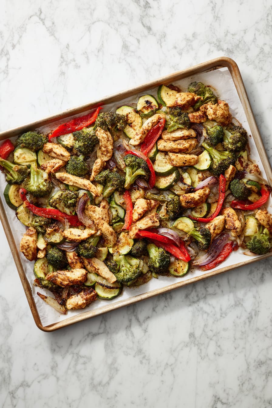 High Protein Sheet-Pan Chicken & Veggie Dinner - Fitness Food Chef